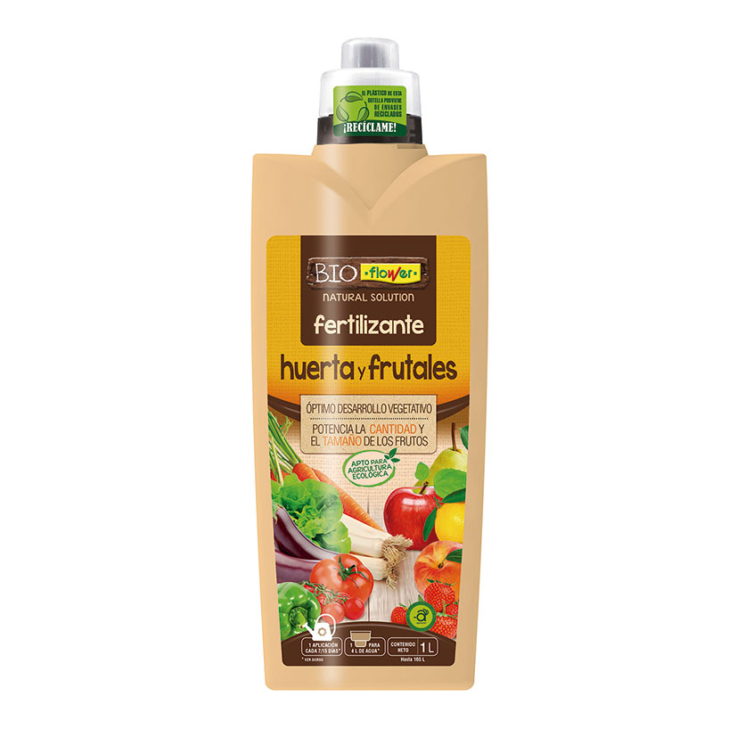 Fertilizante FLOWER Bioflower huerta y frutales 1 L | Ferreterías cerca ...