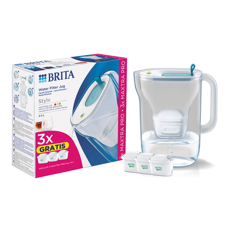 Jarra filtrante BRITA Style + 3 filtros | Ferreterías cerca de ti ...